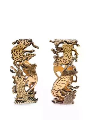 Etro Hoop Earrings With Animals - Gold