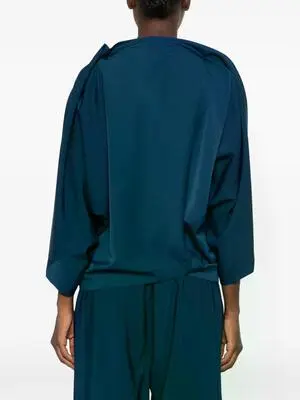 Issey Miyake Draped Boat-neck Top