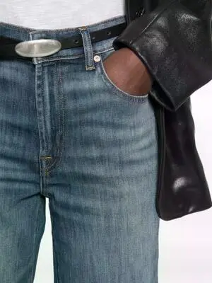 7 For All Mankind Faded Straight-leg Jeans