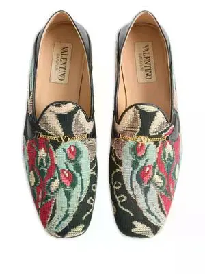 Valentino Garavani Gobelin Fabric Loafers