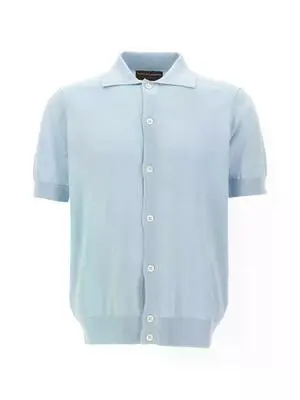 FILIPPO DE LAURENTIIS Short-sleeve Knit Shirt - Blue