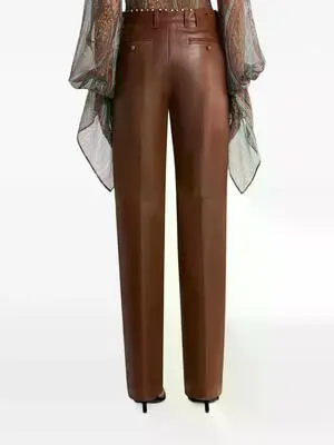 Etro Leather Trousers With Stud Embellishments
