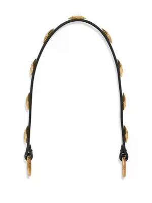 Etro Studded Leather Top Handle With Logo Clasps - Black