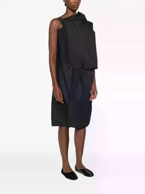 Issey Miyake Geometric Pleated Midi Dress