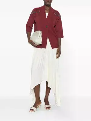 ERMANNO FIRENZE Embroidered V-neck Cardigan