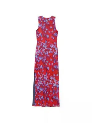 Eckhaus Latta Duet Abstract-print Sleeveless Maxi Dress