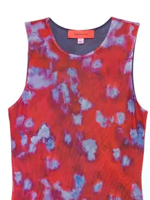 Eckhaus Latta Duet Abstract-print Sleeveless Maxi Dress