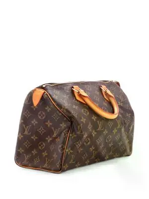 LOUIS VUITTON Speedy Monogram Canvas 30 Satchel - Brown