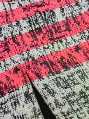 Giambattista Valli Tweed Pencil Mini Skirt With Stripes And Rear Slit