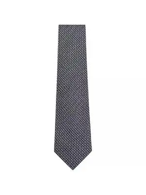 TOMBOLINI Geometric Pattern Jacquard Neck Tie - Blue