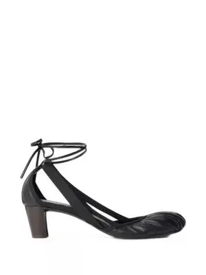 LEMAIRE 55mm Pedille Heeled Ballerinas In Goat Leather - Black