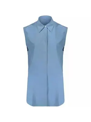 MOORER Sleeveless Silk Shirt