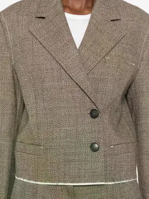 TELA Cropped Double-breasted Jacket