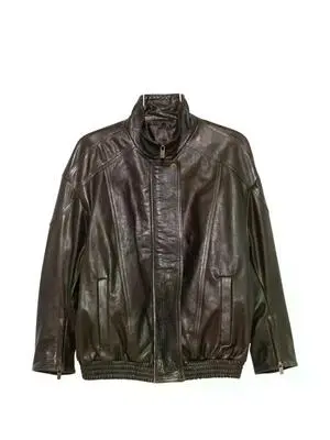SALVATORE SANTORO Zip-cuff Leather Jacket