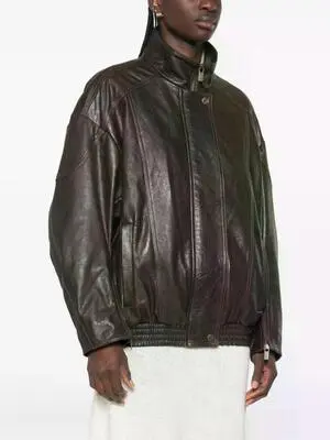 SALVATORE SANTORO Zip-cuff Leather Jacket