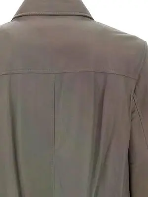 VOLFAGLI FIRENZE Angioino Leather Zip-up Jacket - Grey