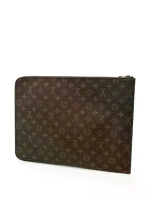 LOUIS VUITTON 1986 Monogram Poche Documents Portfolio - Brown