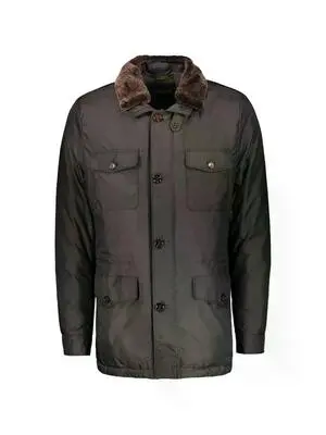MOORER Fur-collar Padded Jacket