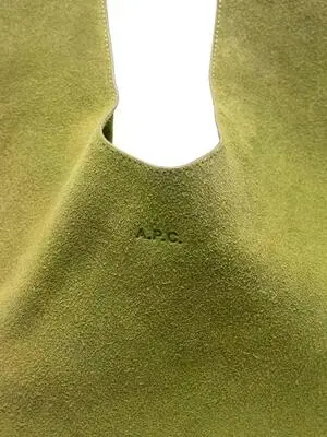 A.p.c. Suede Shoulder Bag - Green
