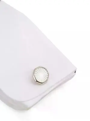 Tateossian Sunburst Semiprecious Sunray-engraved Decagonal Cufflinks