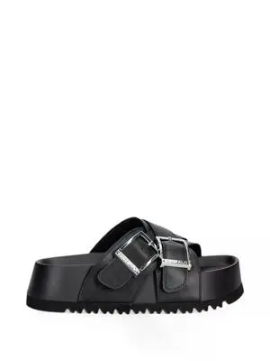 BUFFALO Jane Cross Buckle-fastening Platform Sandals - Black