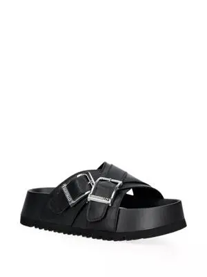BUFFALO Jane Cross Buckle-fastening Platform Sandals