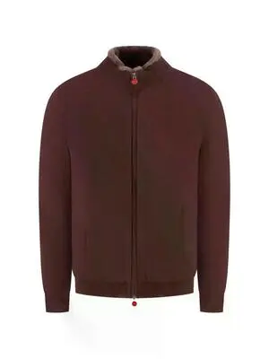 Kiton Shearling-trim Knitted Jacket