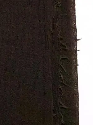 Destin Frayed-detail Scarf - Brown