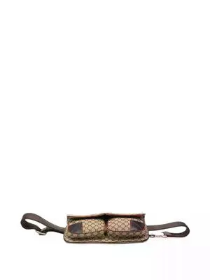 Celine Macadam Canvas Double Pocket Belt Bag