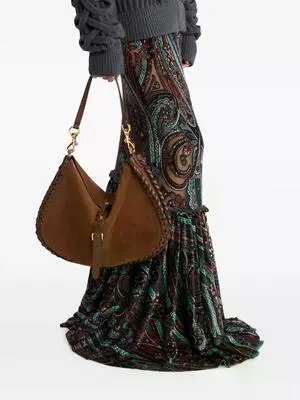 Etro Maxi Suede Pony Bag With Threading