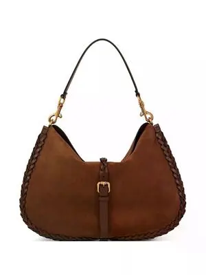 Etro Maxi Suede Pony Bag With Threading - Brown