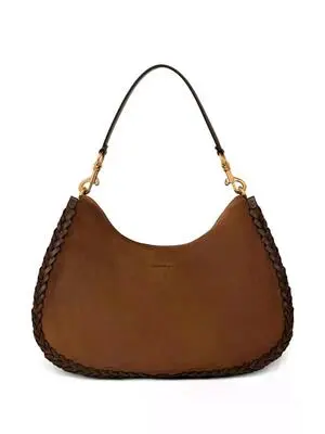 Etro Maxi Suede Pony Bag With Threading - Brown