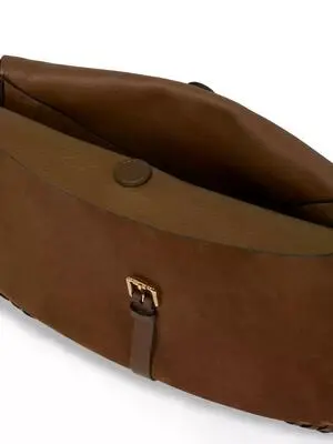 Etro Maxi Suede Pony Bag With Threading - Brown
