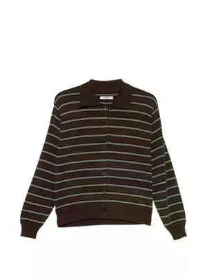 CORDERA Button-fastening Striped Cardigan - Brown
