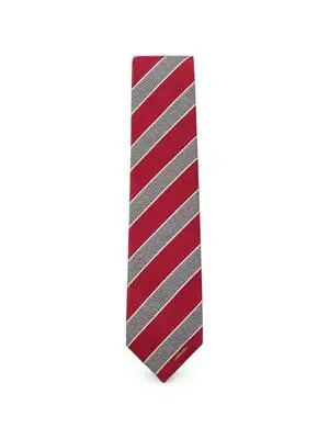 TOMBOLINI Diagonal-stripe Silk-blend Tie - Red
