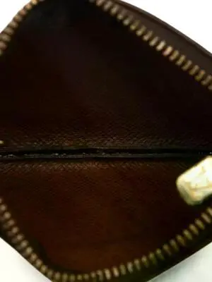 LOUIS VUITTON 2001 Monogram Key Pouch Coin Pouch - Brown