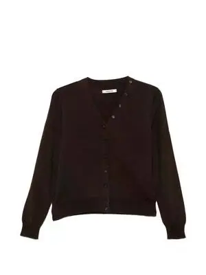 CORDERA V-neck Long-sleeve Cardigan - Brown