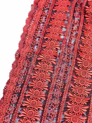 Comme Des Garçons Embroidery Lace Midi Skirt