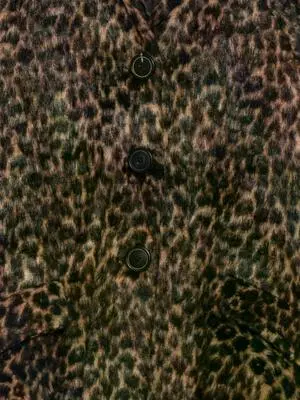RUNDHOLZ Leopard-jacquard Single-breasted Coat