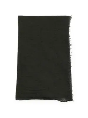 Destin Frayed-detail Scarf - Green
