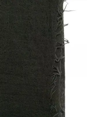 Destin Frayed-detail Scarf - Green