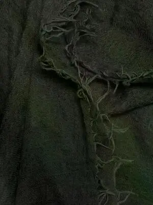 Destin Frayed-detail Scarf - Green