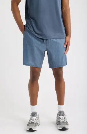 SANTO STUDIO Pinstriped Performance Shorts