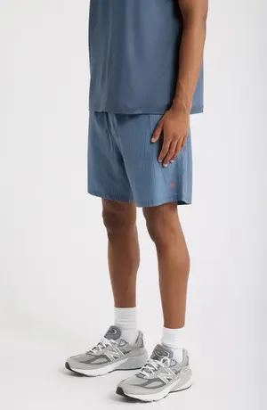 SANTO STUDIO Pinstriped Performance Shorts