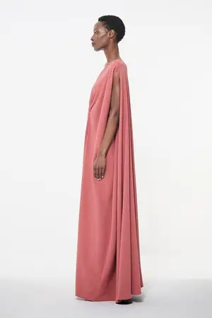 LEEM Gathered Marked Waist Dress