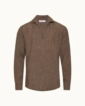 Orlebar Brown Ridley Lino Relaxed Linen Overhead Shirt