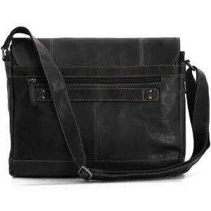 JACK GEORGES Voyager Full-size Messenger Bag - Black