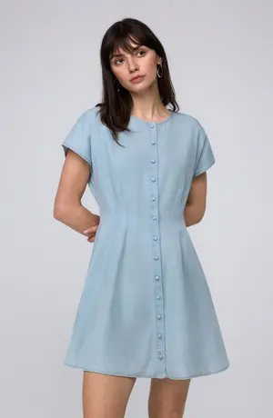 JUANA Faye Pleated Shirt Dress