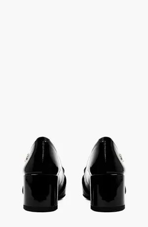 CAVALINHO Enchante Block Heel Patent Leather Loafers - Black