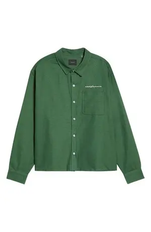 PACSUN Sportster Cotton Canvas Button-up Shirt